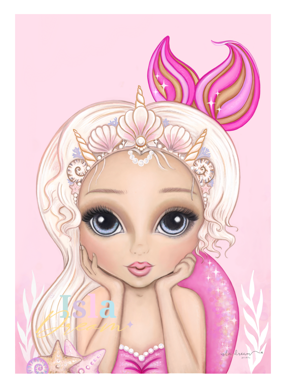 Isabella the Mermaid Print – Isla Dream Prints