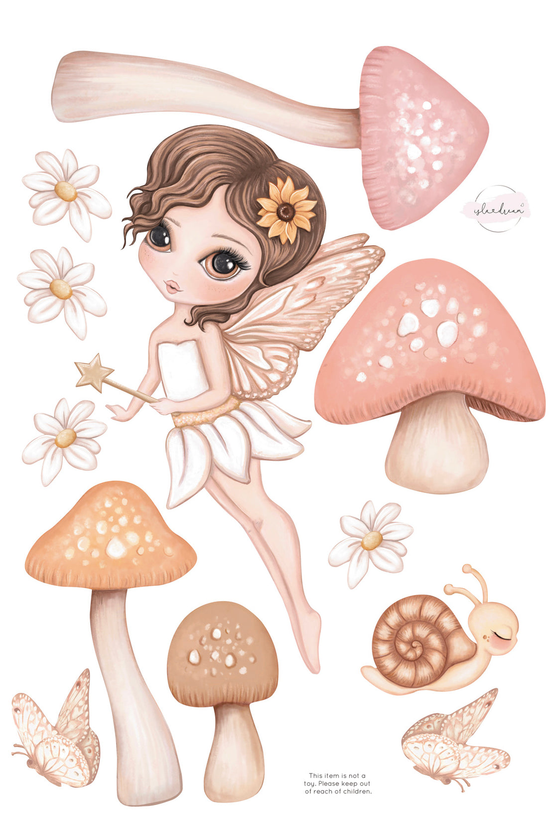 Hazel the Fairy Wall Decals - A3 – Isla Dream Prints