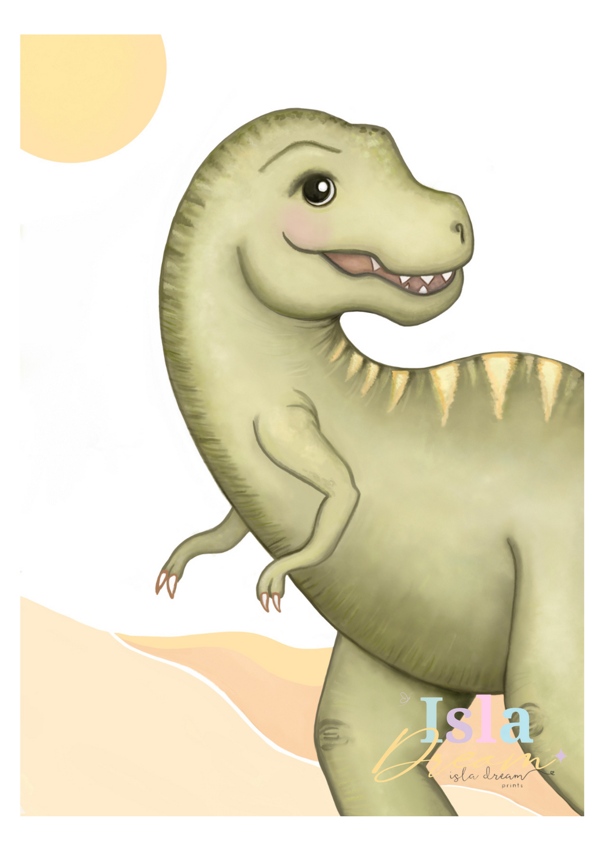 Terry the Tyrannosaurus Rex Dinosaur Print – Isla Dream Prints